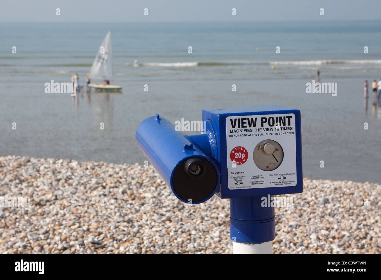 View point at Bracklesham Bay, West Sussex Stock Photo - Alamy