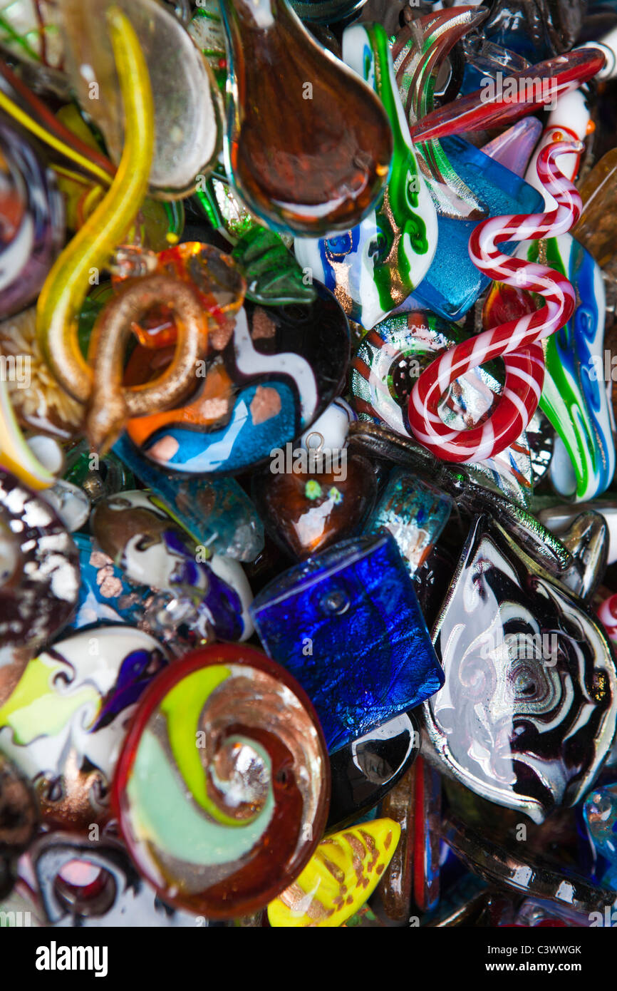 Coloured glass beeds Stock Photo - Alamy