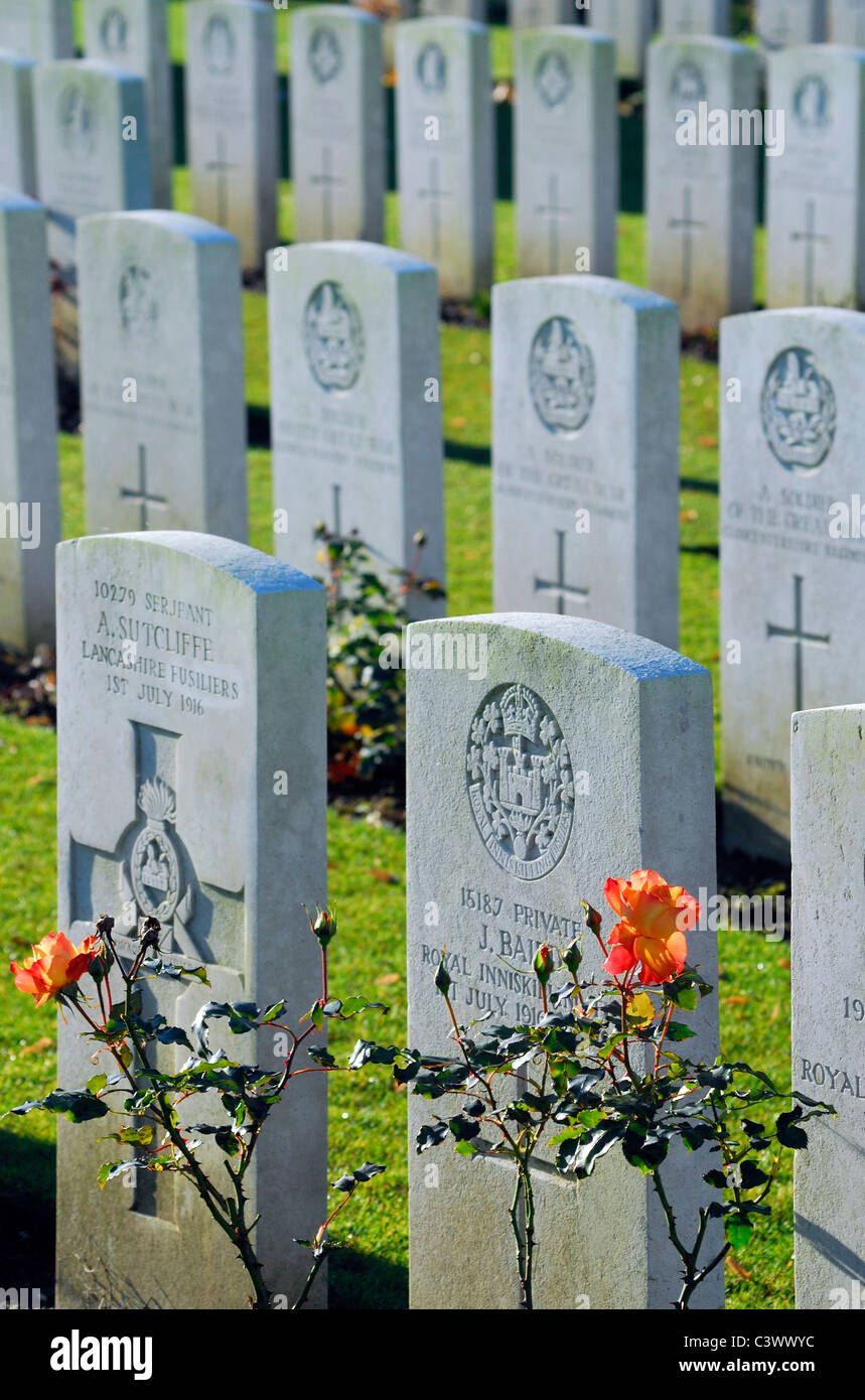 British war graves in Connaught Cemetery, Somme, France Stock Photo - Alamy