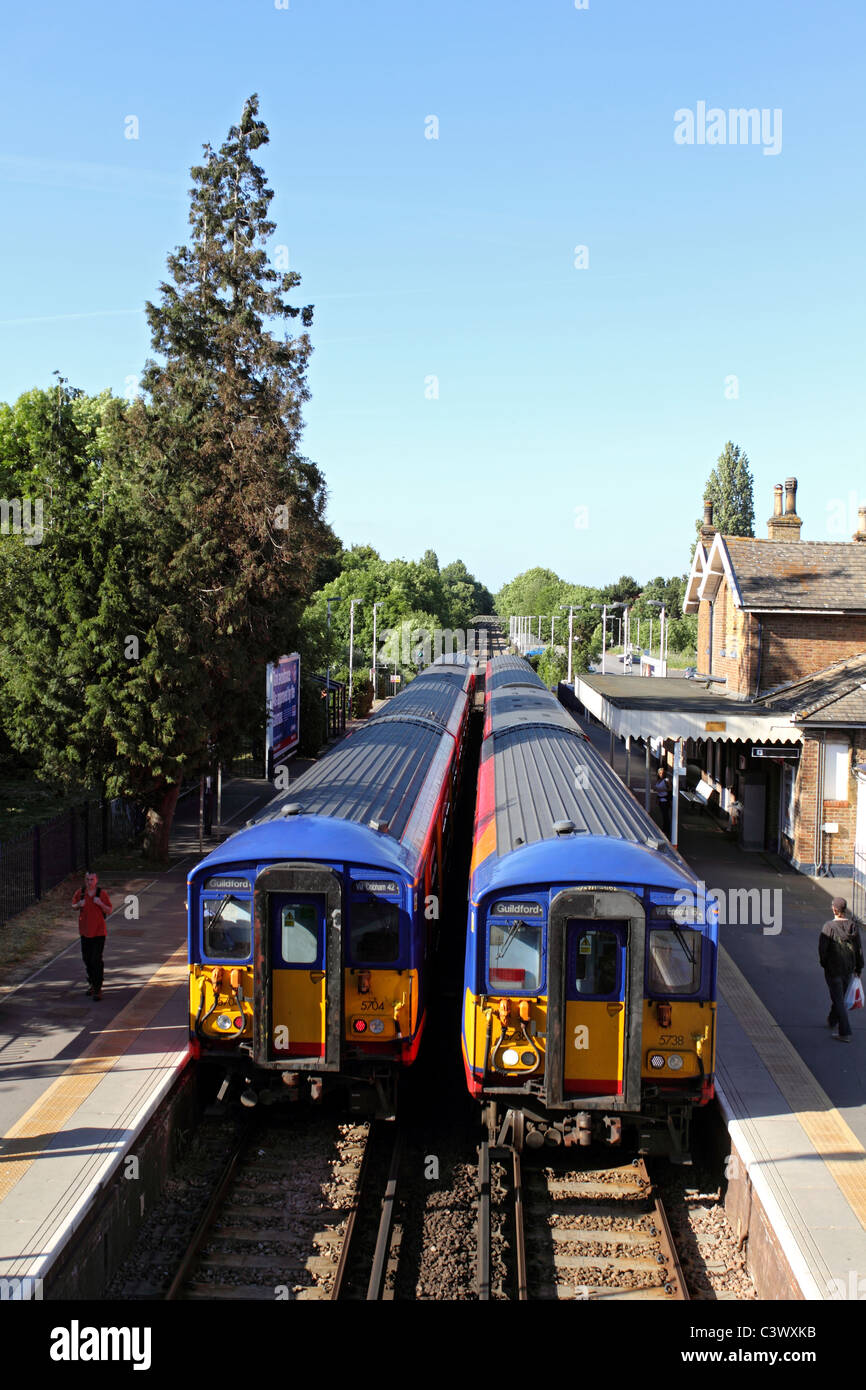 Ewell West Railway Station, Ewell, Epsom, Surrey, England UK Stock ...