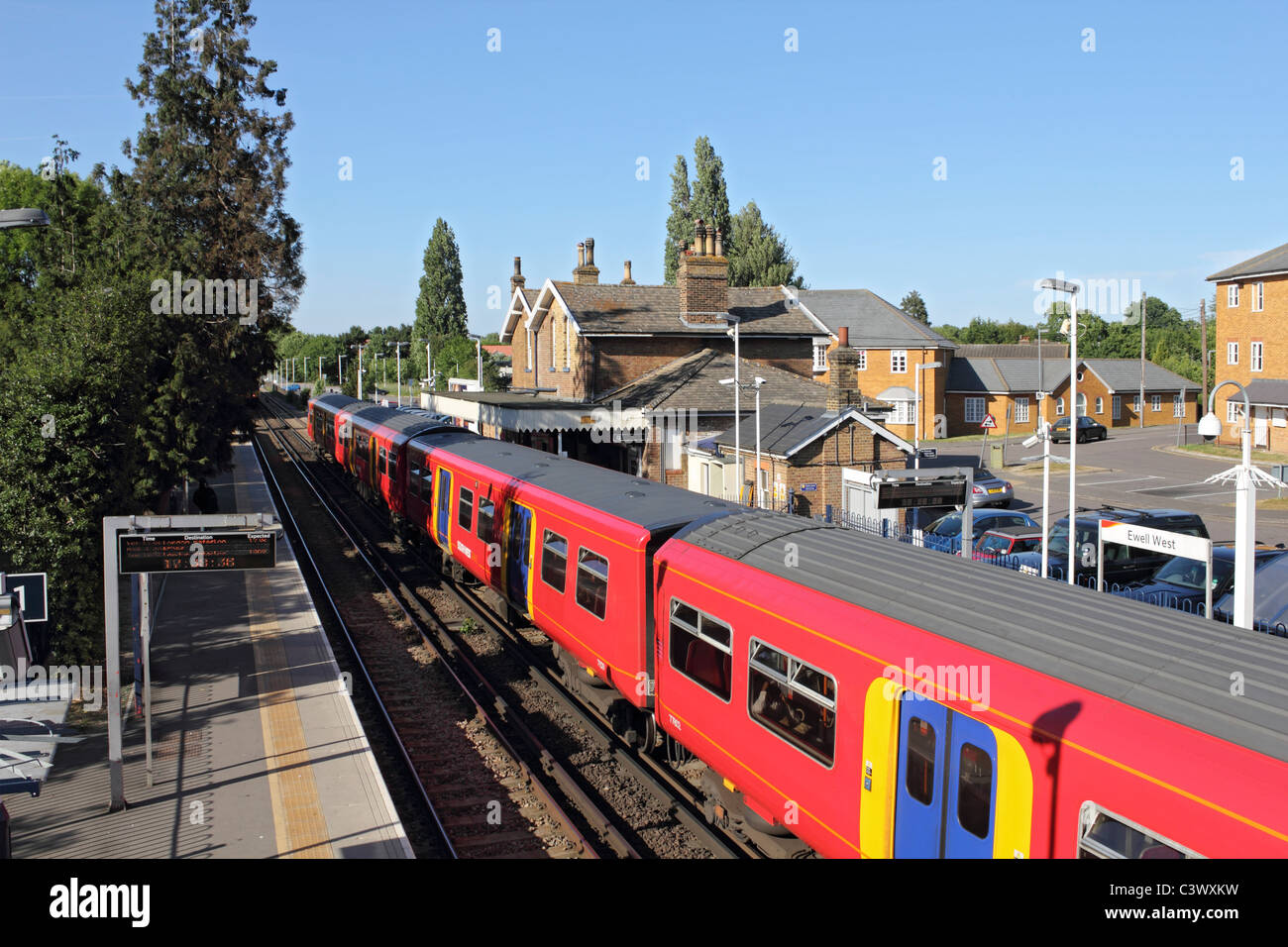 Ewell West Railway Station, Ewell, Epsom, Surrey, England UK Stock ...