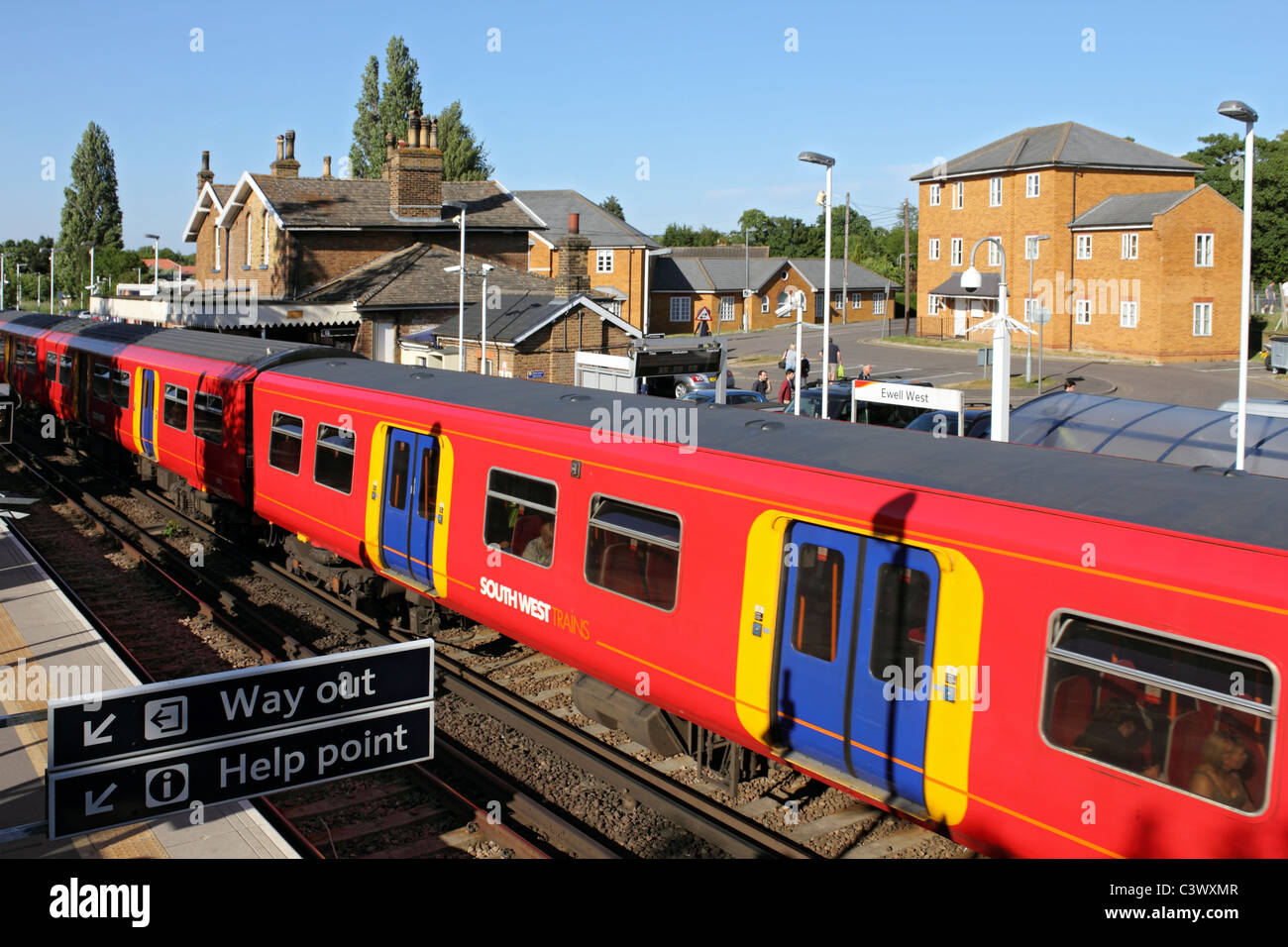 Ewell West Railway Station, Ewell, Epsom, Surrey, England UK Stock ...