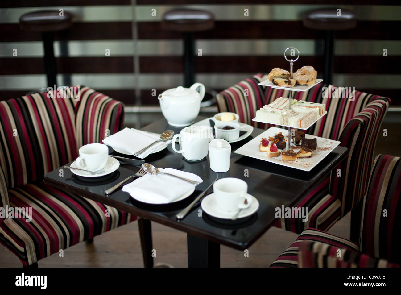 Afternoon Tea Place settings Stock Photo - Alamy