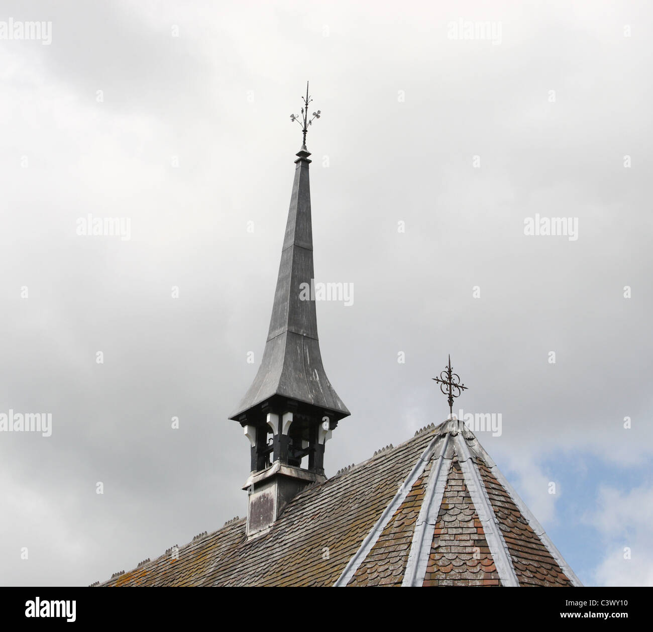 St Stephens Church Fradley Bell tower Stock Photo - Alamy