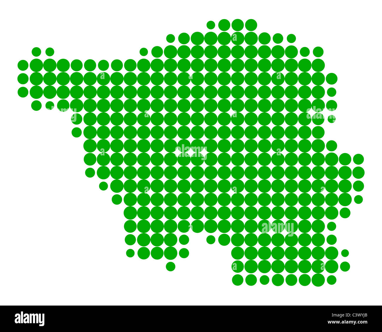 Map of Saarland Stock Photo - Alamy