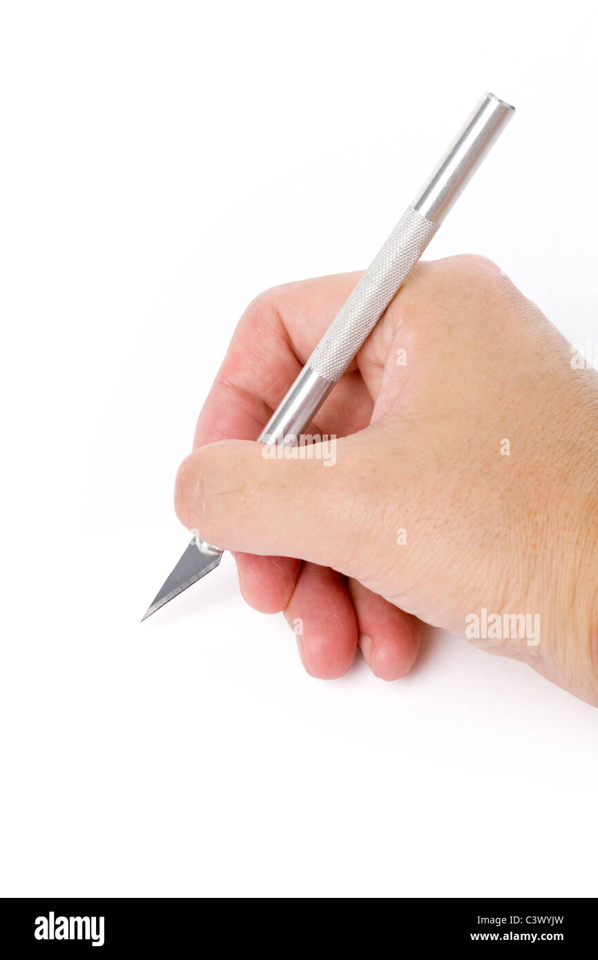 Craft Knife with white background Stock Photo - Alamy