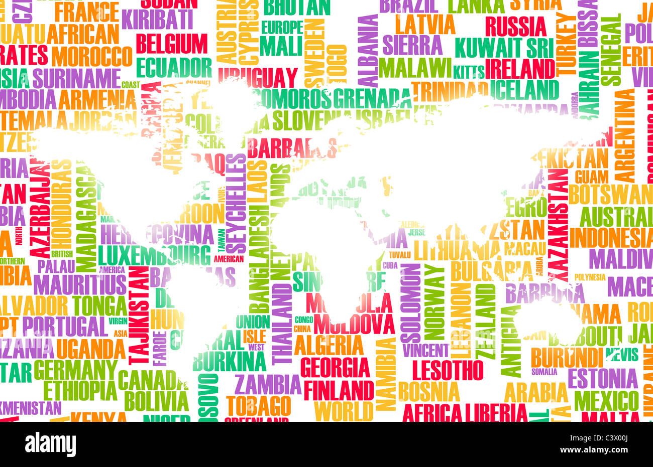 Travel the World Concept with All Countries Stock Photo - Alamy