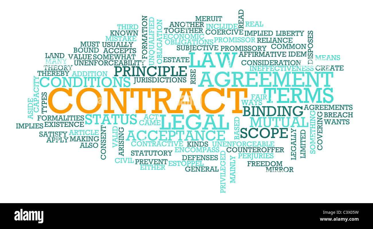 Contract for Business Law on Terms of Agreement Stock Photo - Alamy