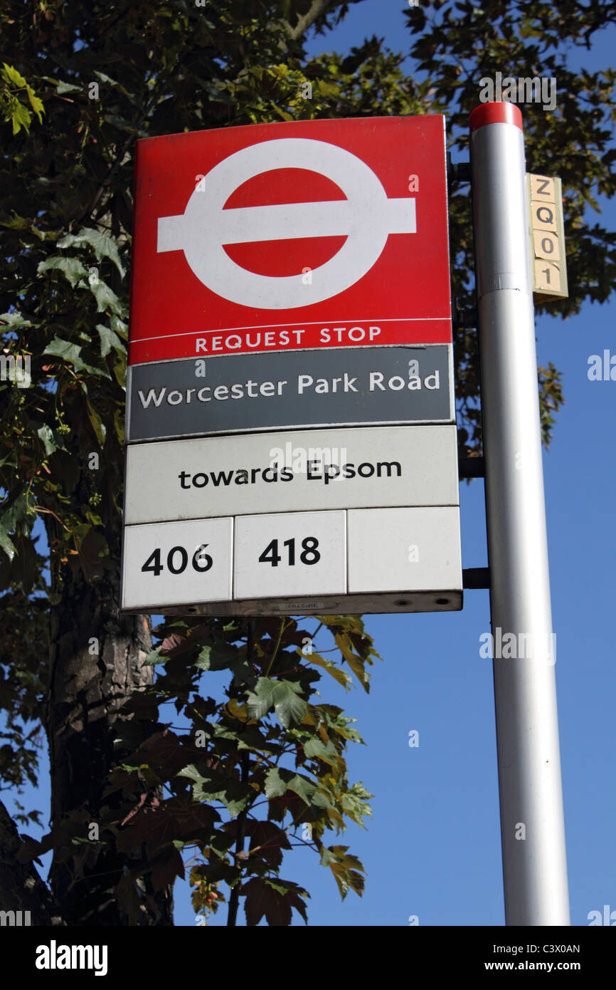 Bus stop sign surrey hi-res stock photography and images - Alamy