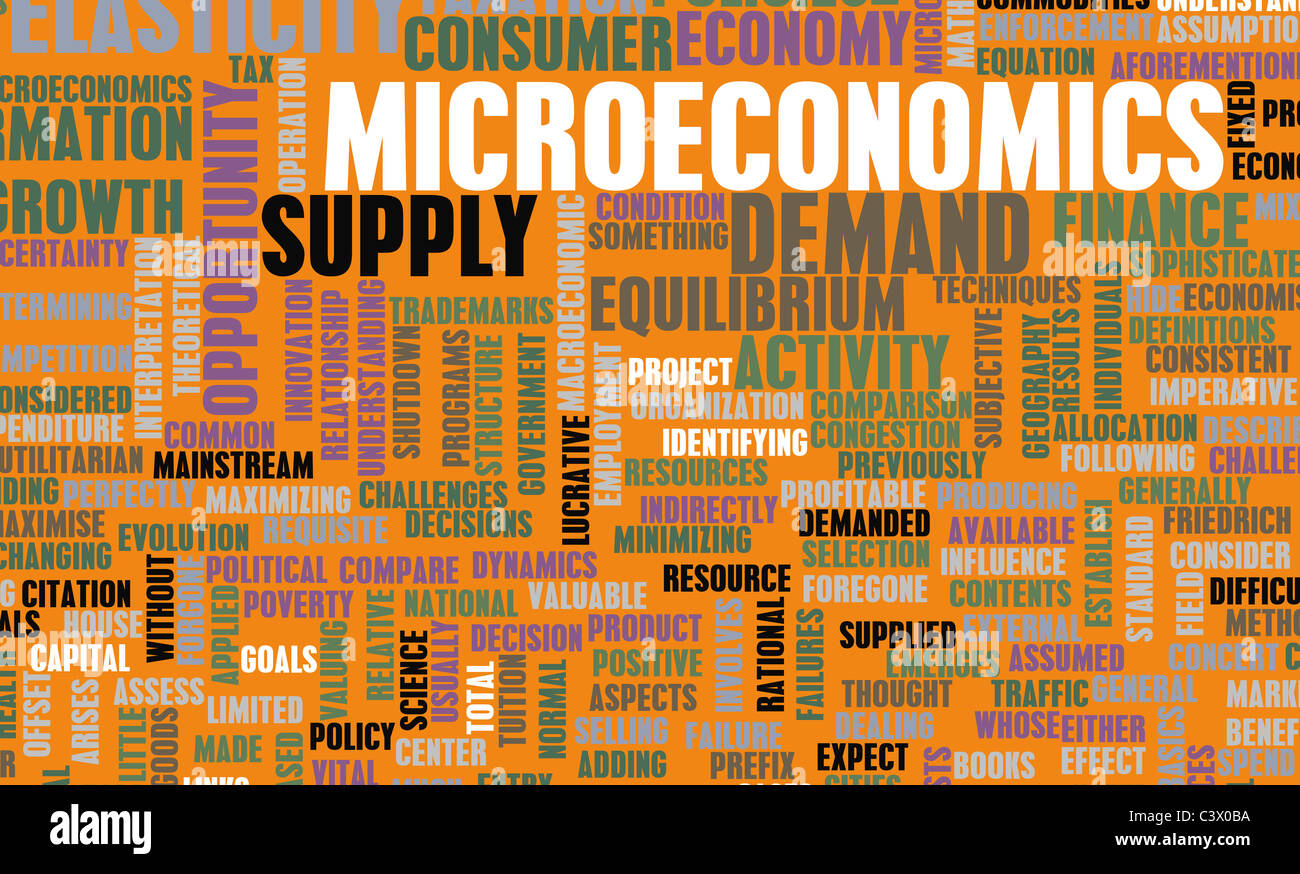 Microeconomics or Micro Economics as a Concept Stock Photo - Alamy