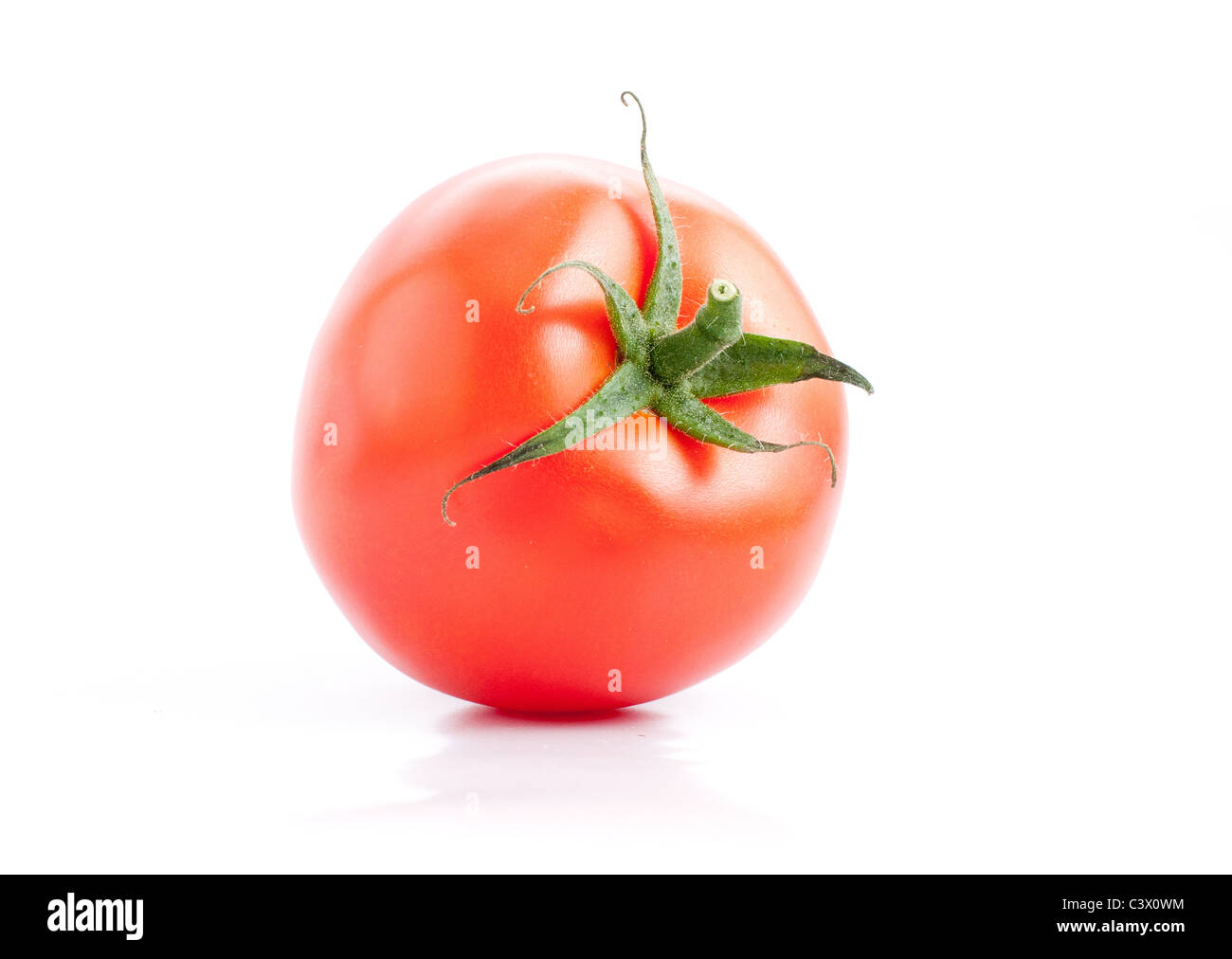 Single Fresh Red Tomato - over white background Stock Photo - Alamy
