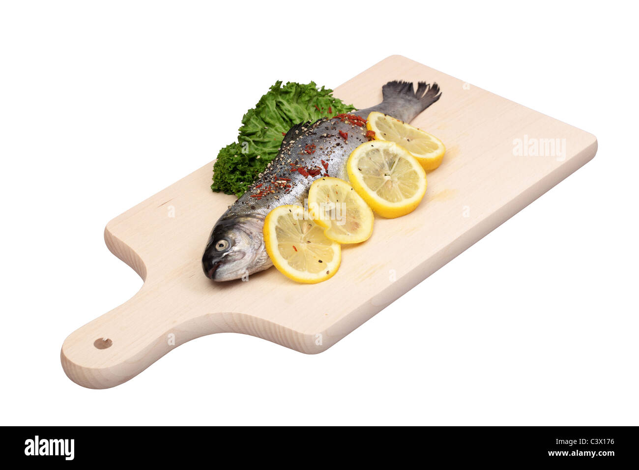 Fresh trout fish Stock Photo - Alamy