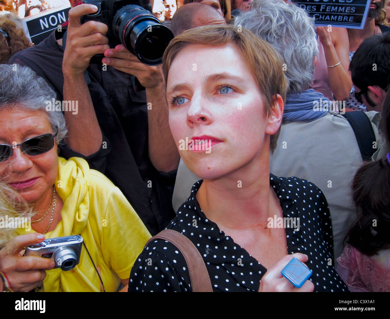 Paris, France, "Clementine Autain" at French Feminist Demonstration ...