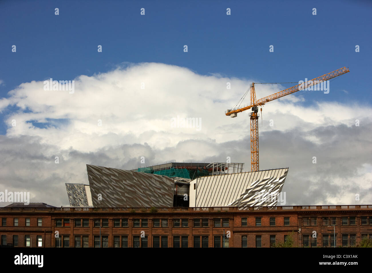 titanic signature project building rising above the harland and wolff ...