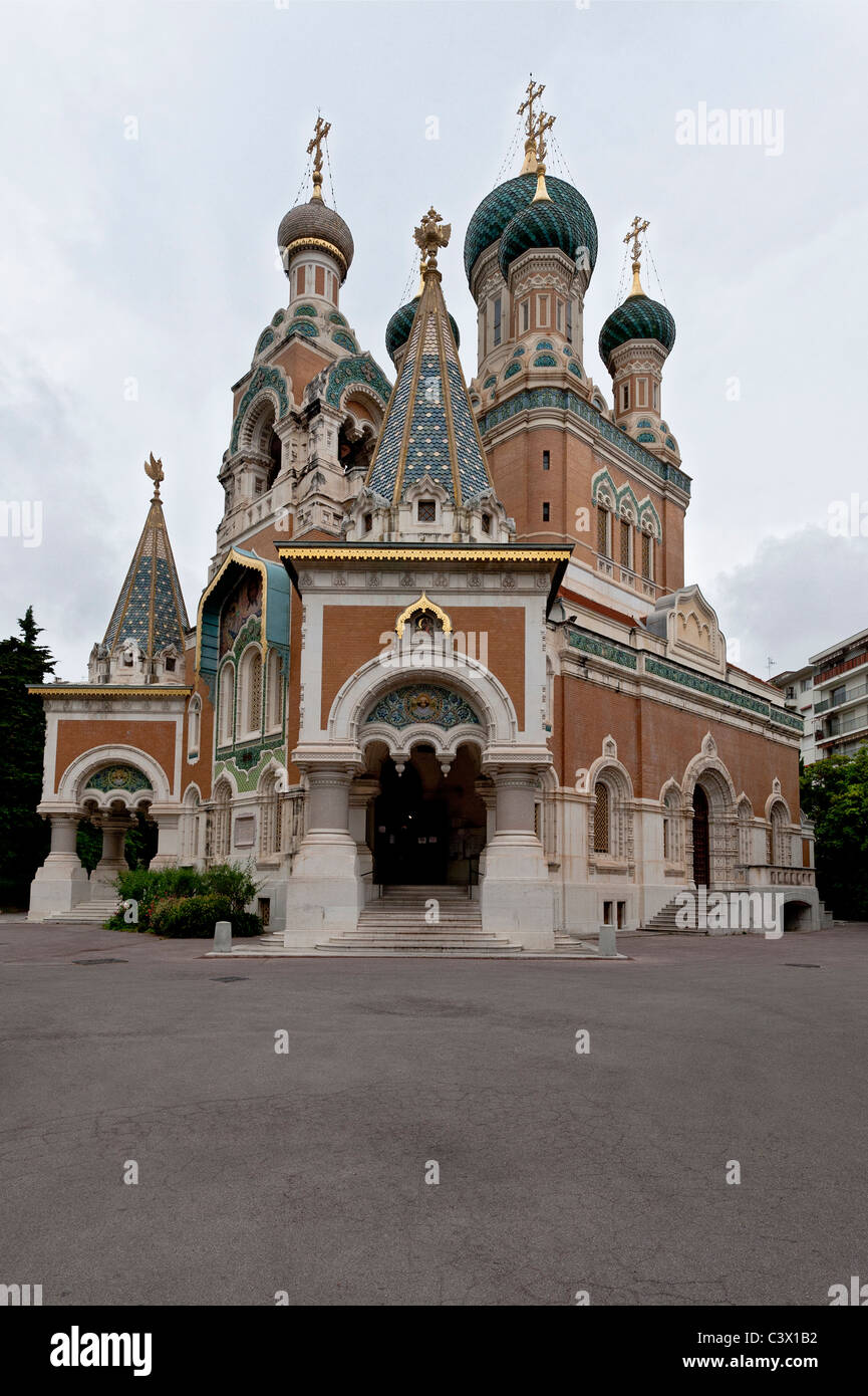 Saint Nicholas Russian Orthodox Cathedral in Nice. Cathédrale Orthodoxe ...