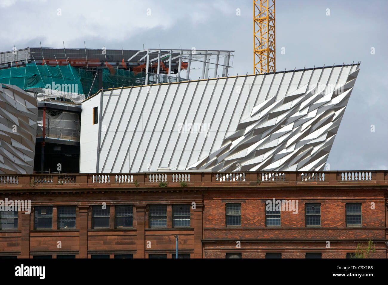 titanic signature project building rising above the harland and wolff ...