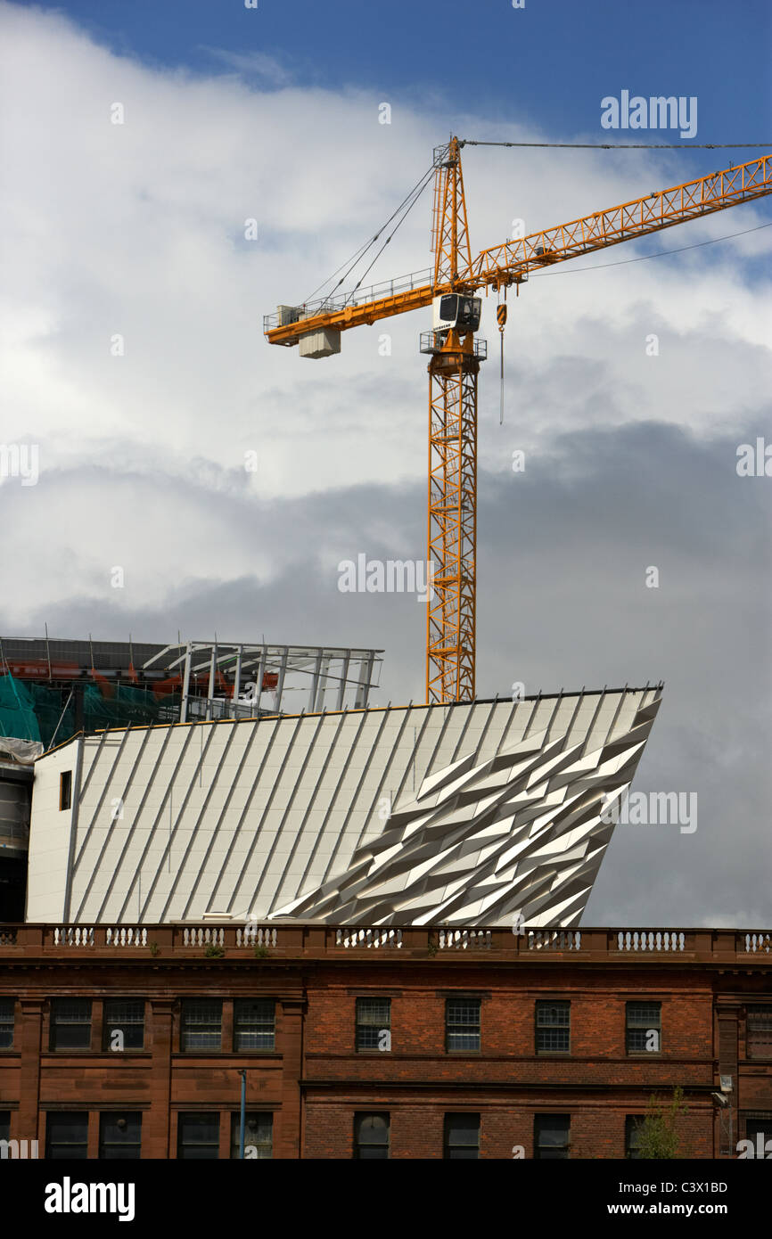 titanic signature project building rising above the harland and wolff ...