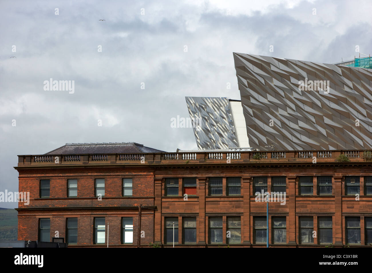 titanic signature project building rising above the harland and wolff ...