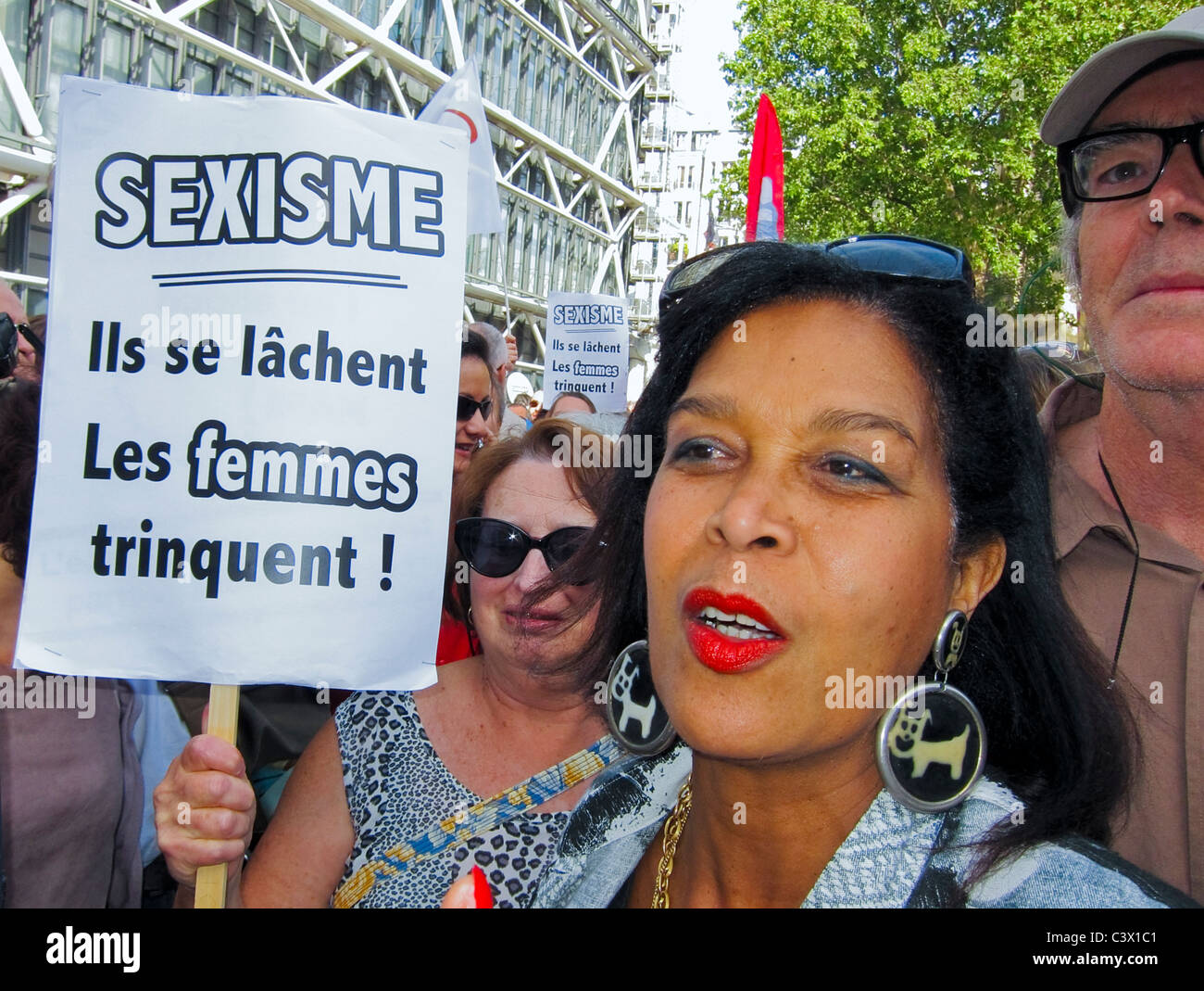 Paris, France, French Women at French Feminist Protest Demonstration ...