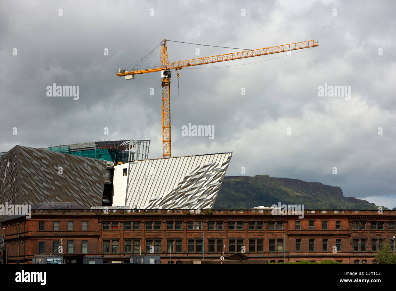 titanic signature project building rising above the harland and wolff ...