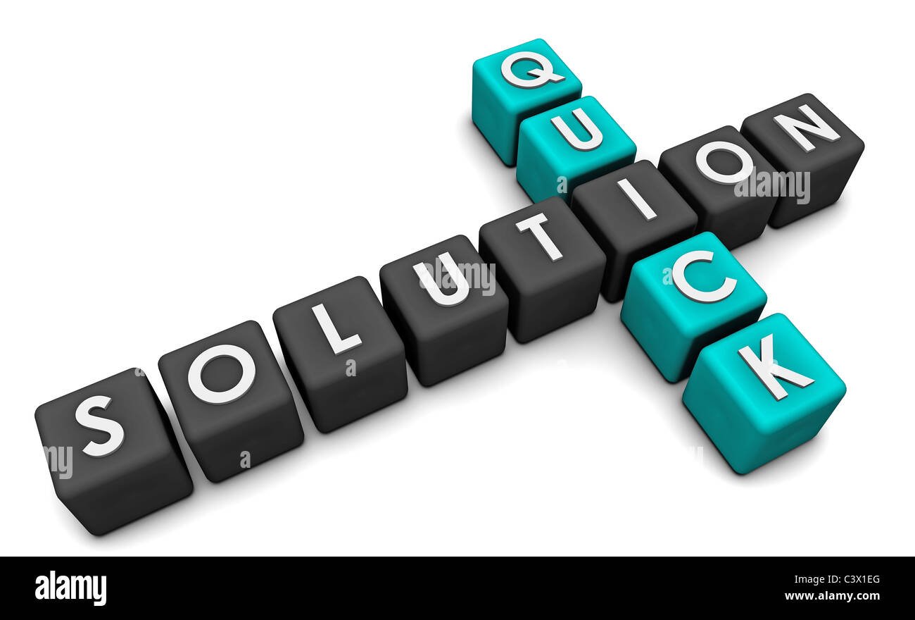 Quick Solution or Fix in Solving a Problem Stock Photo - Alamy