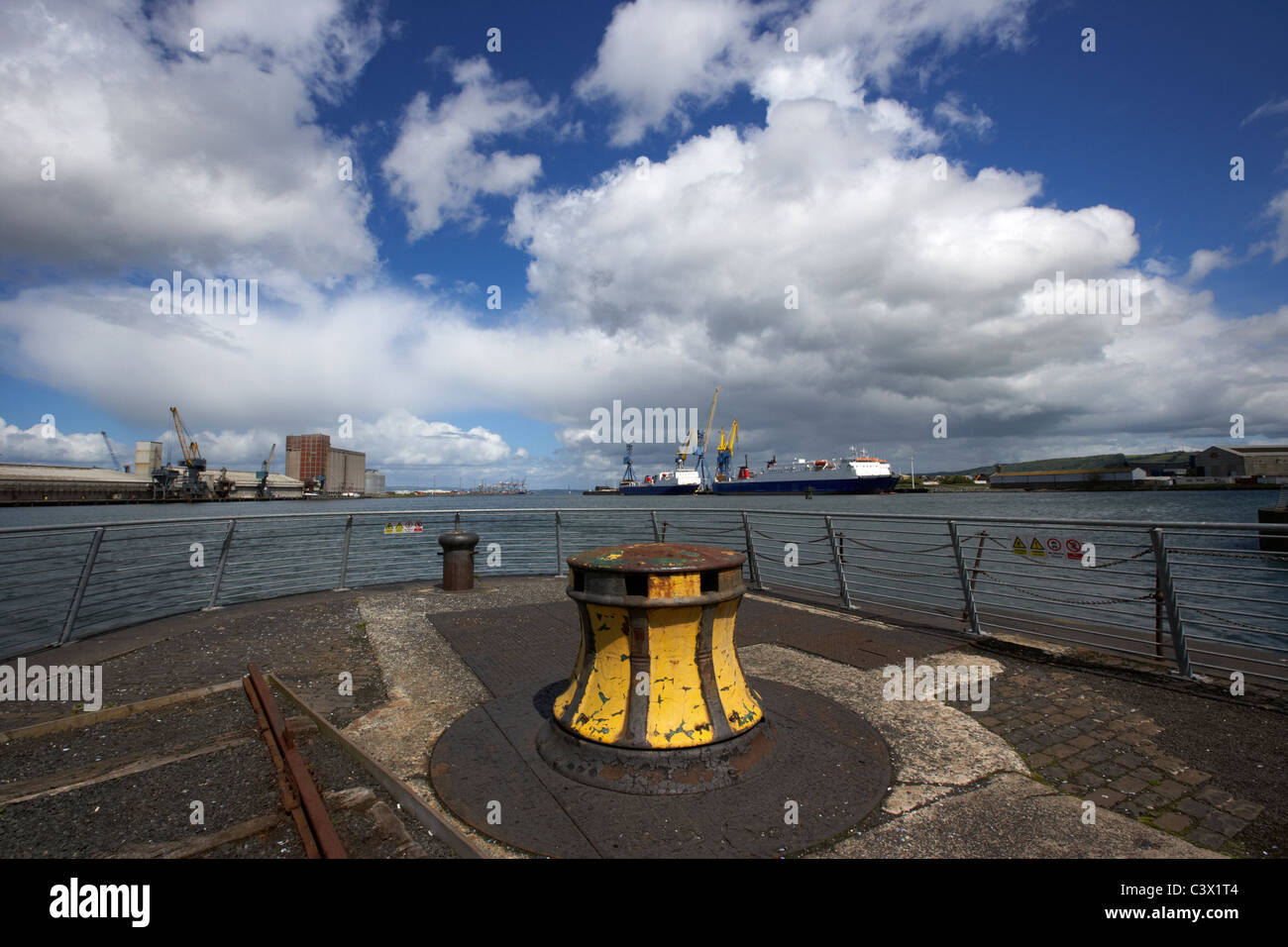 capstan at thomsons graving dock belfast lough titanic quarter queens ...