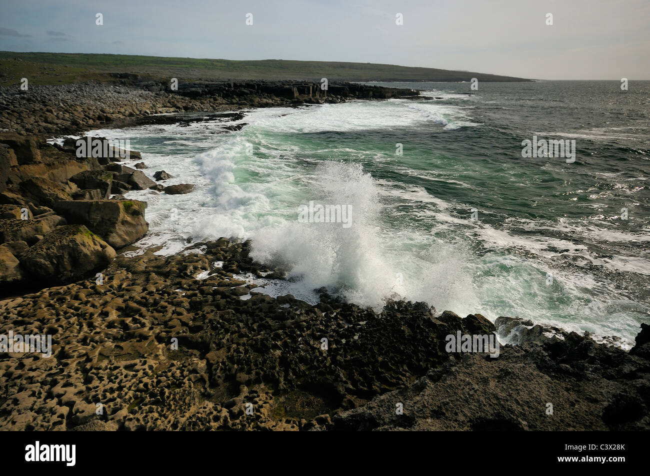 Surf on Rocky Coast, Poulsallagh, Co. Clare, Ireland Stock Photo - Alamy