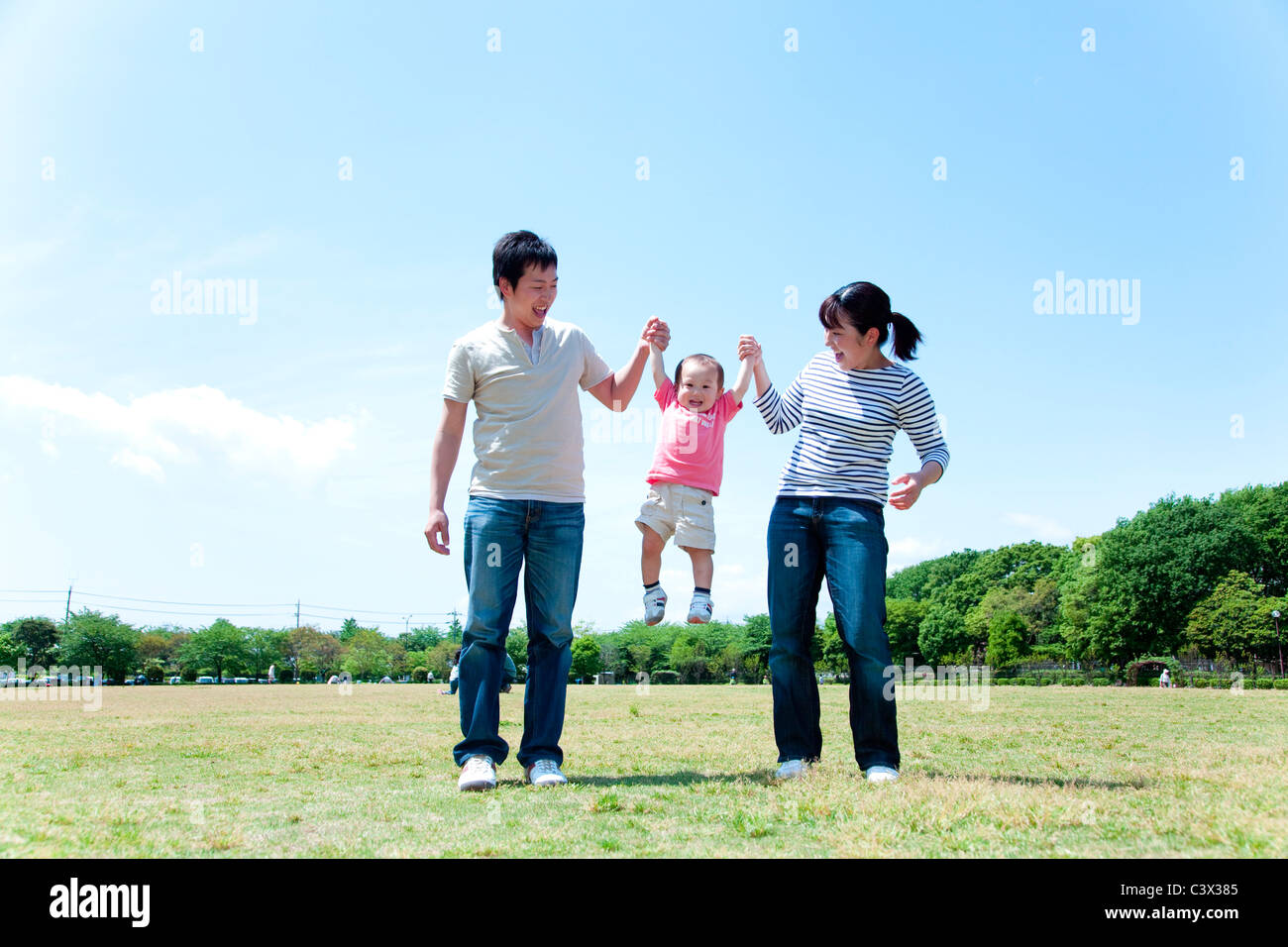 Father lifting baby boy hi-res stock photography and images - Alamy