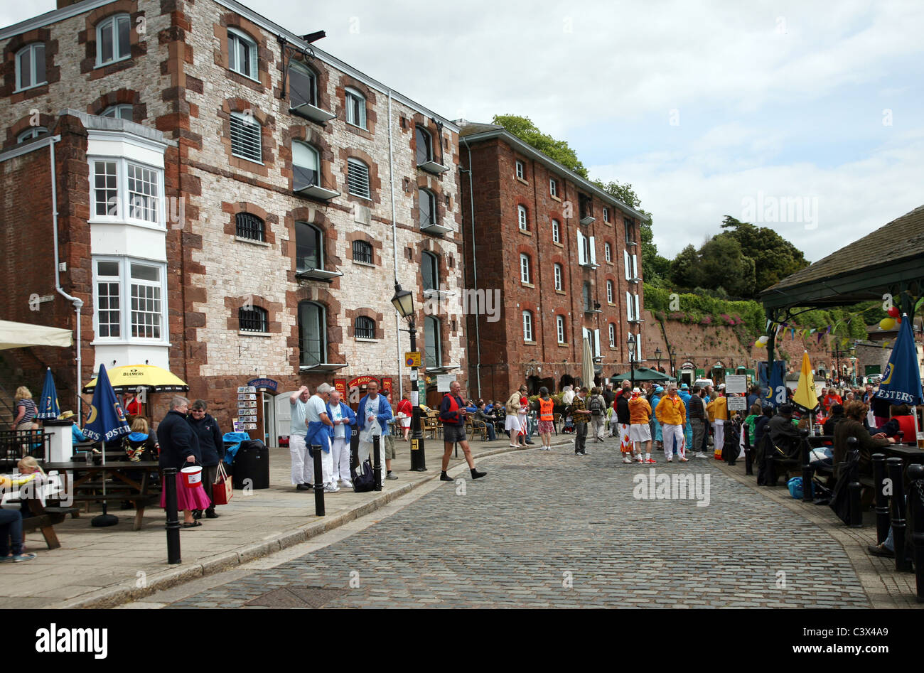 Exeter's Historic Quayside now a popular tourist attraction Stock Photo ...