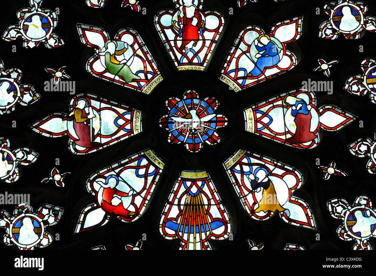 Detail of rose window in Lady Chapel, Holy Trinity Church ...