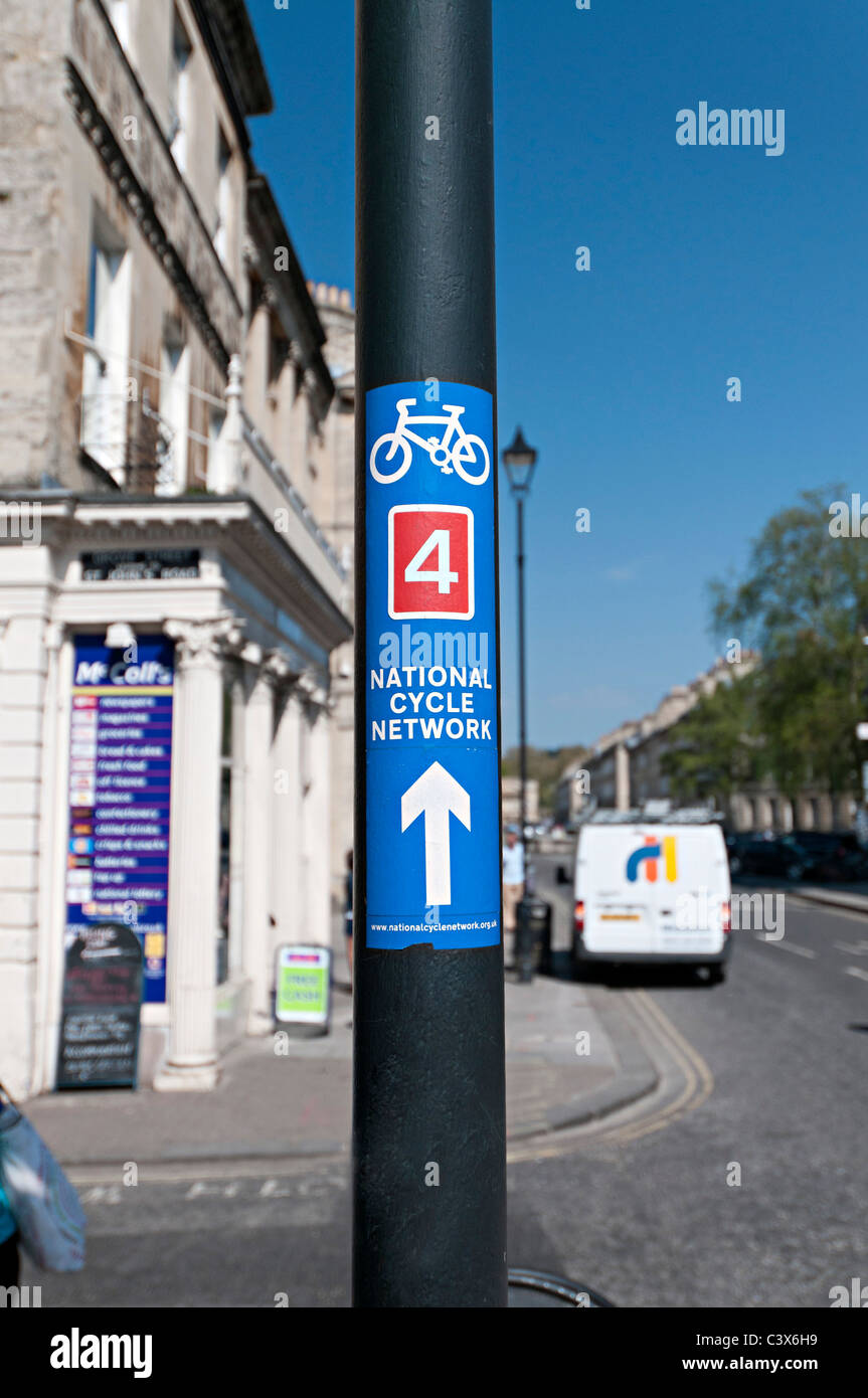 National cycle route sign in bath Stock Photo - Alamy