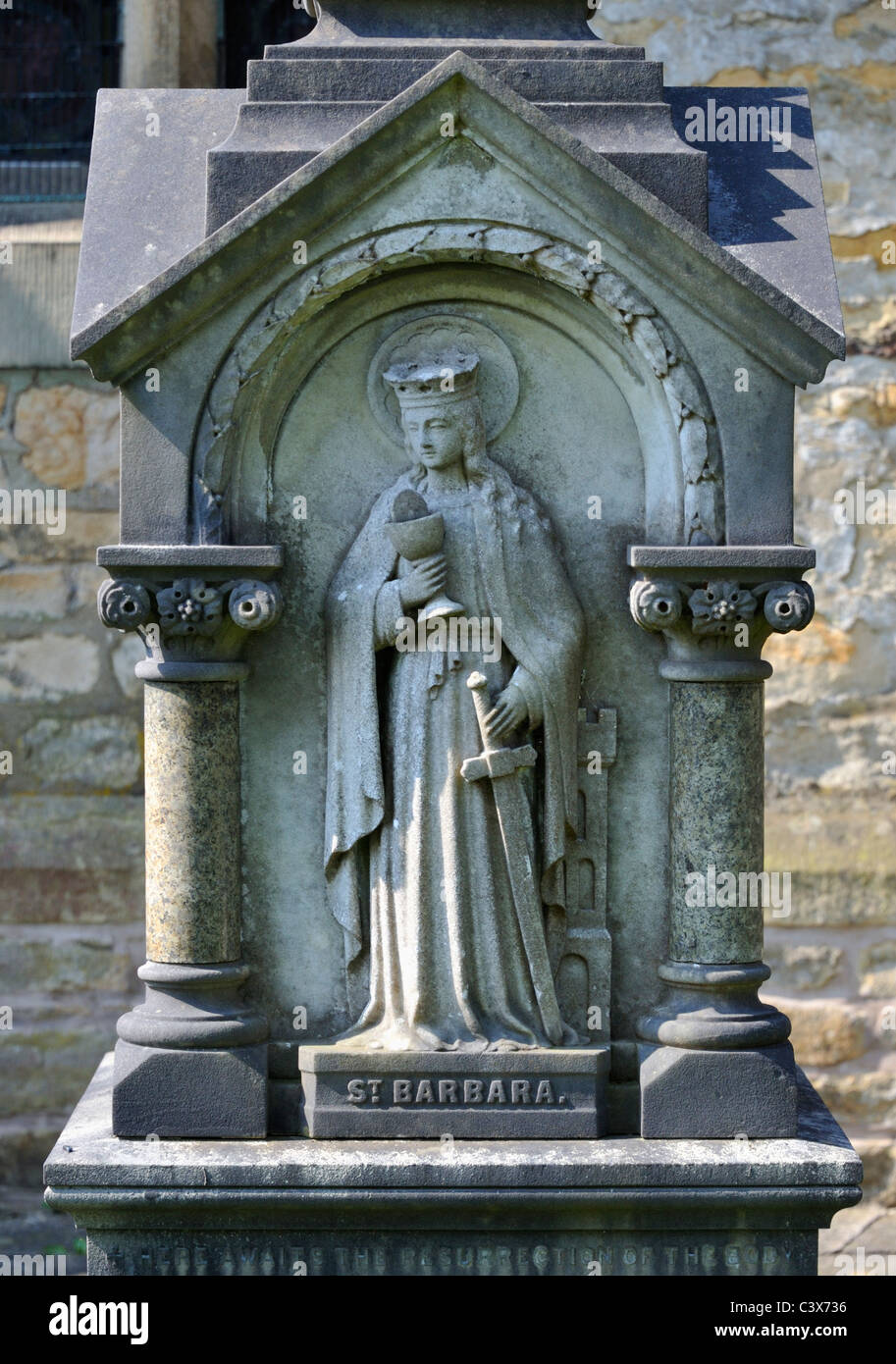 Sculpture of Saint Barbara. Church of Saint Thomas More and Saint ...
