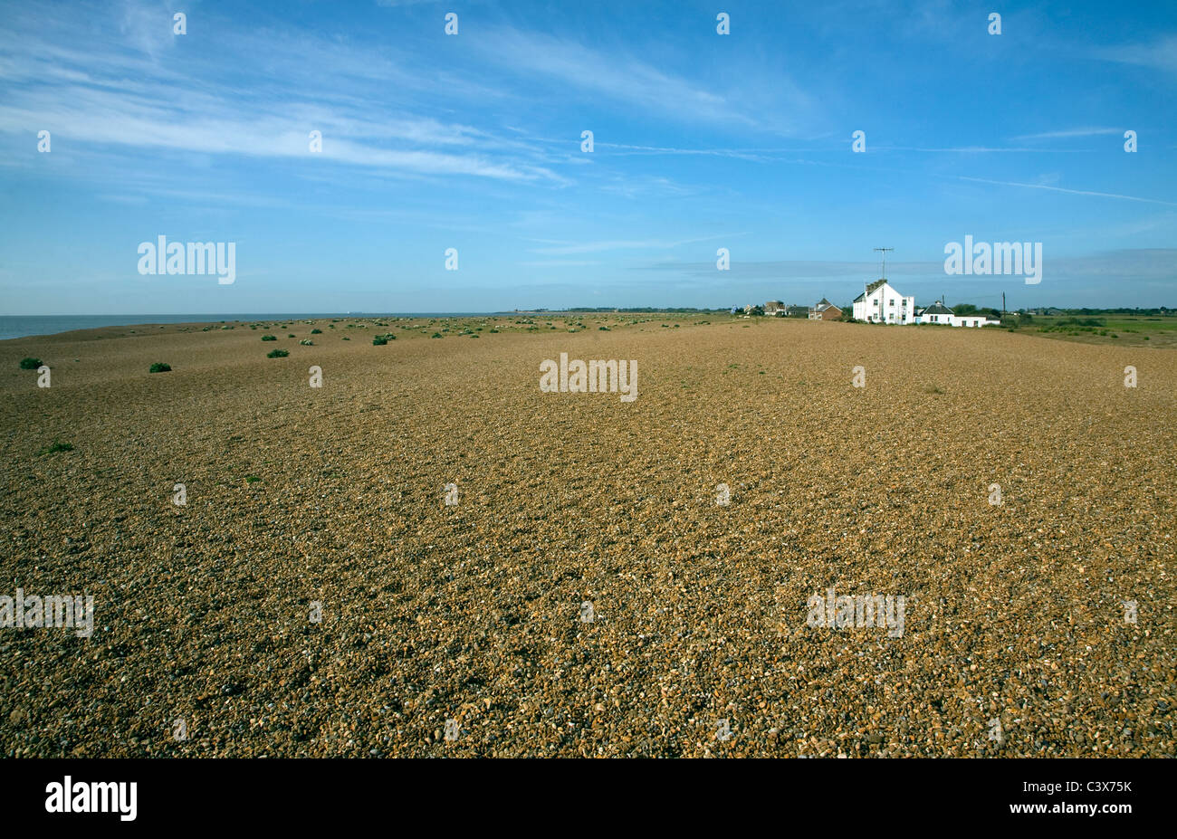 Isolated house on beach Shingle Street Suffolk England Stock Photo - Alamy