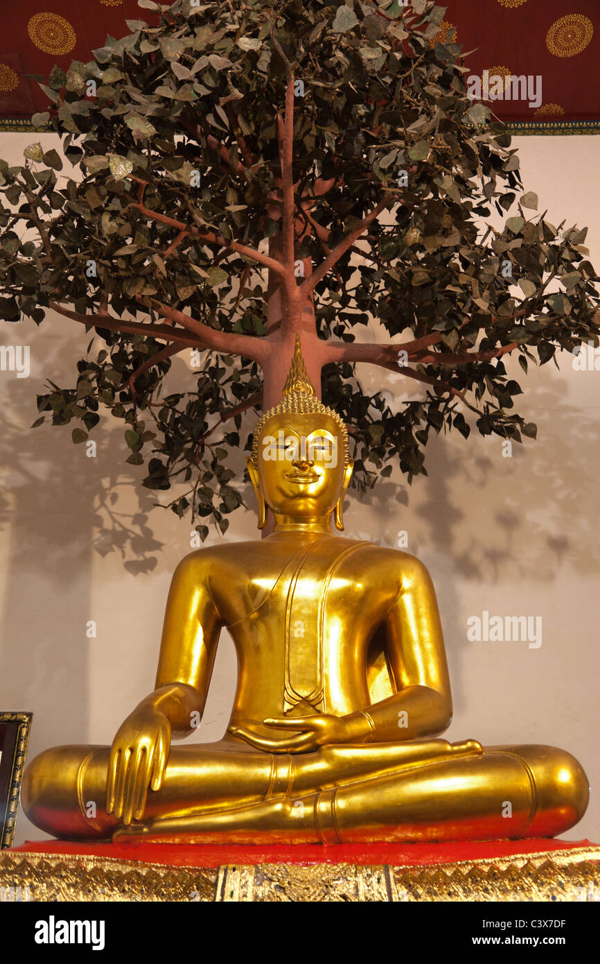 Wat Pho Temple, Bangkok - sitting Buddha under the Bodhi tree 2 Stock ...