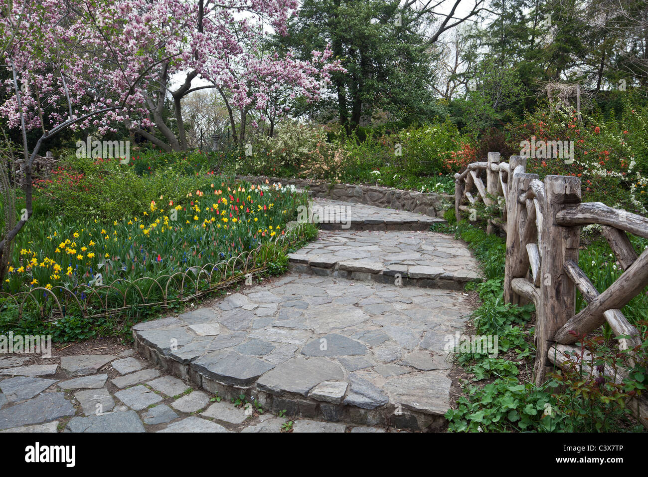 Shakespeare gardens in Central New York City in the spring Stock Photo ...