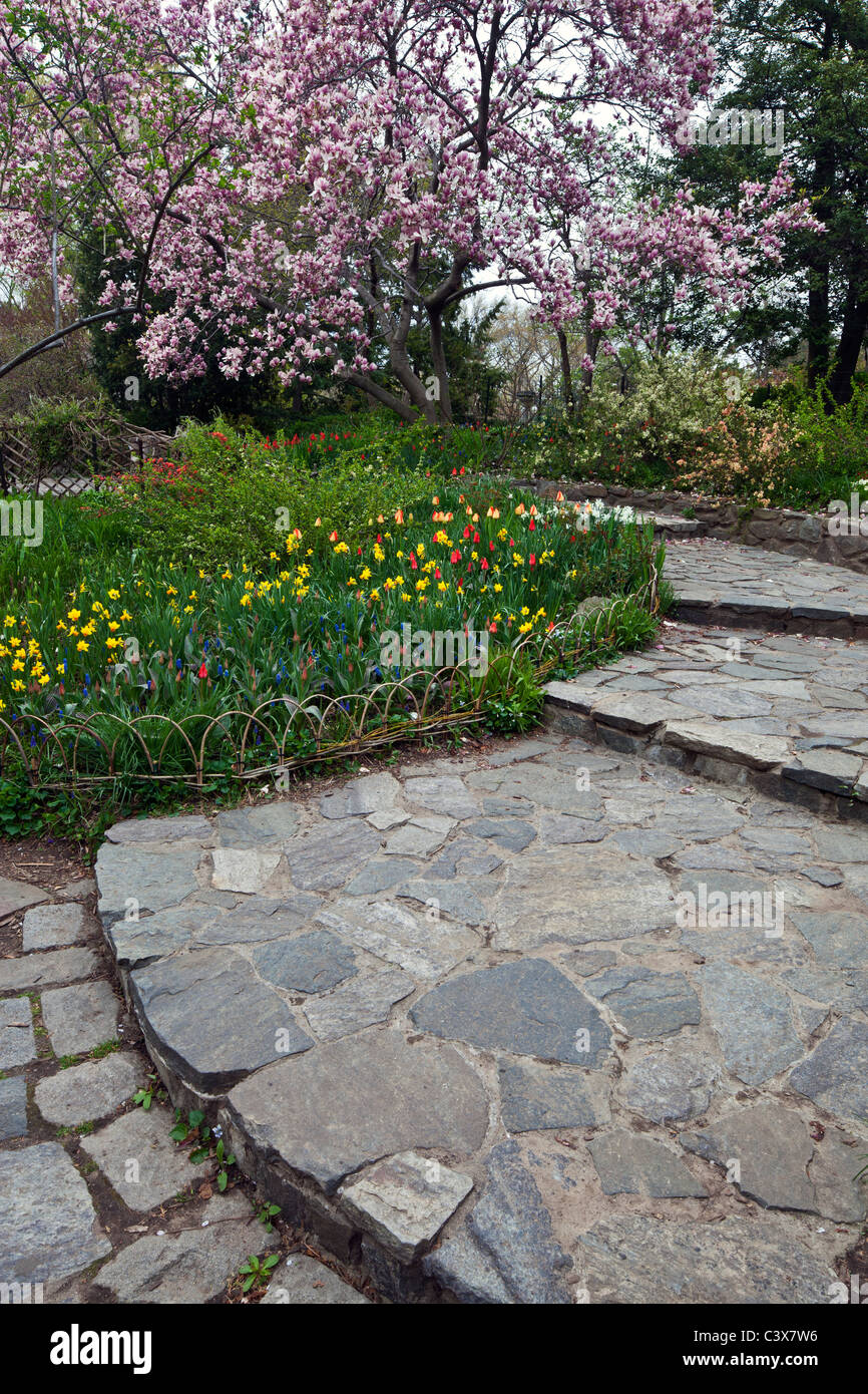 Shakespeare gardens in Central New York City in the spring Stock Photo ...