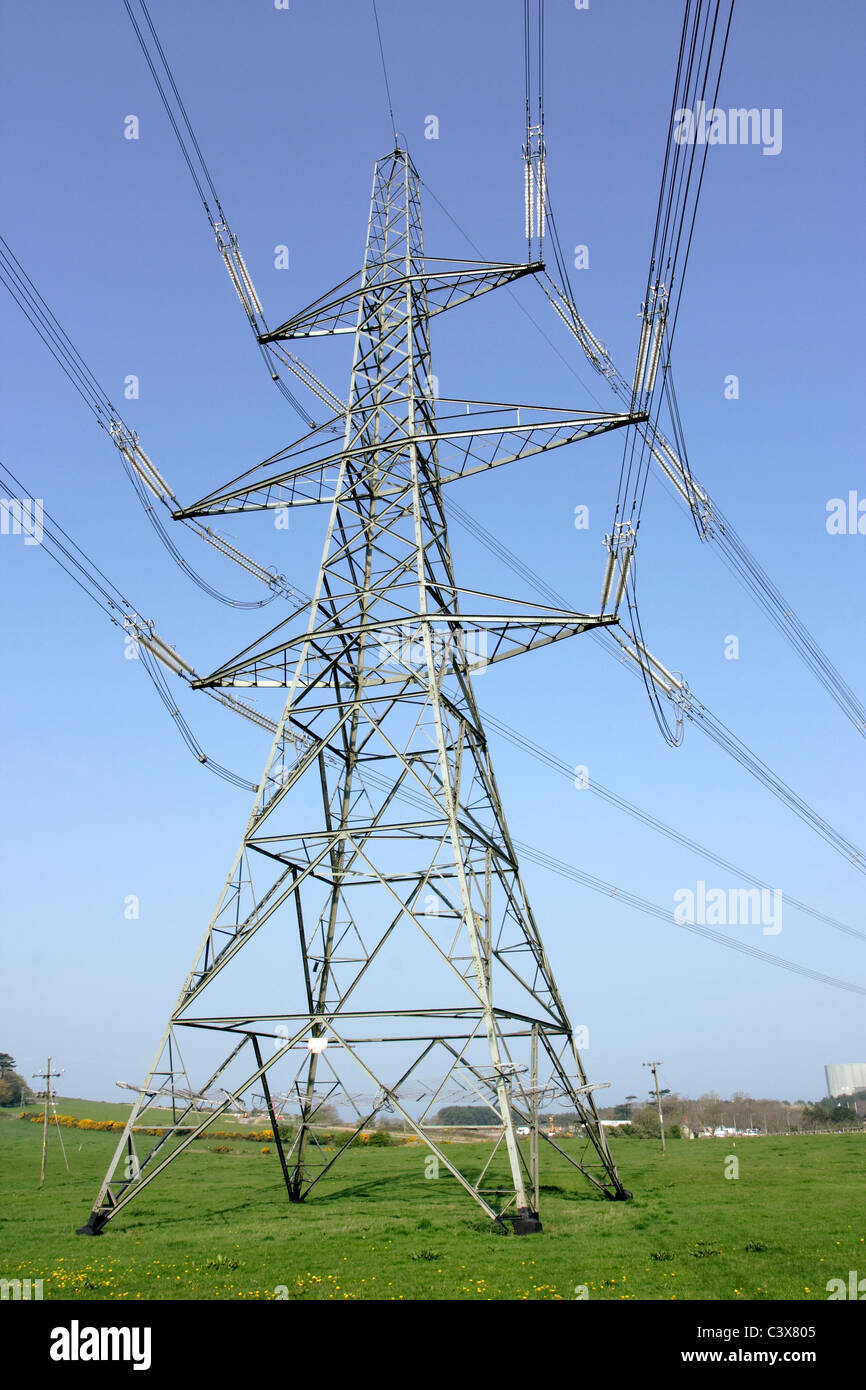 National Grid power lines Stock Photo - Alamy