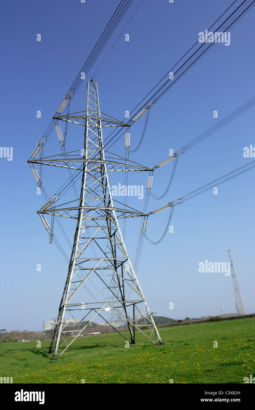 National Grid power lines Stock Photo - Alamy