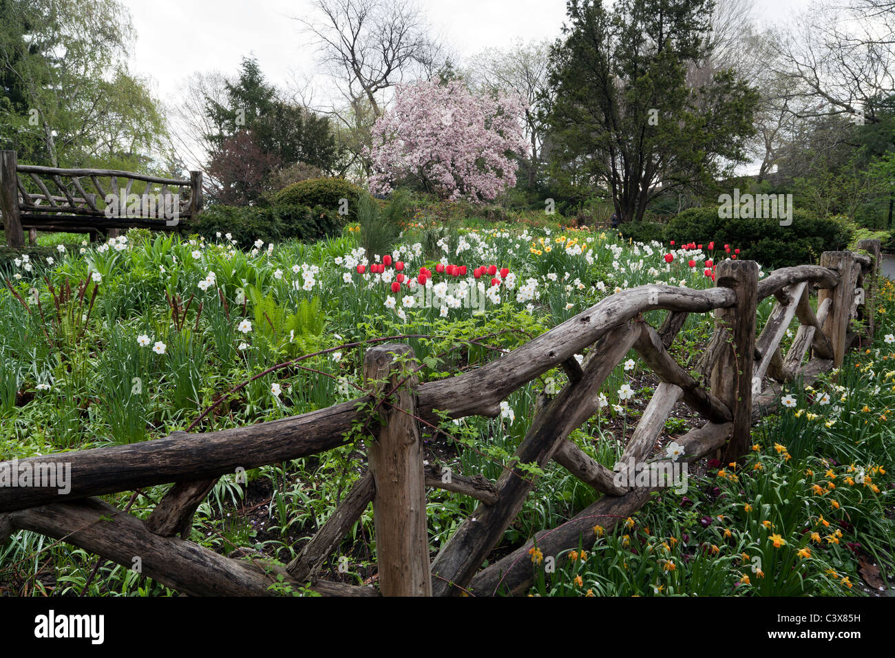 Shakespeare gardens in Central New York City in the spring Stock Photo ...