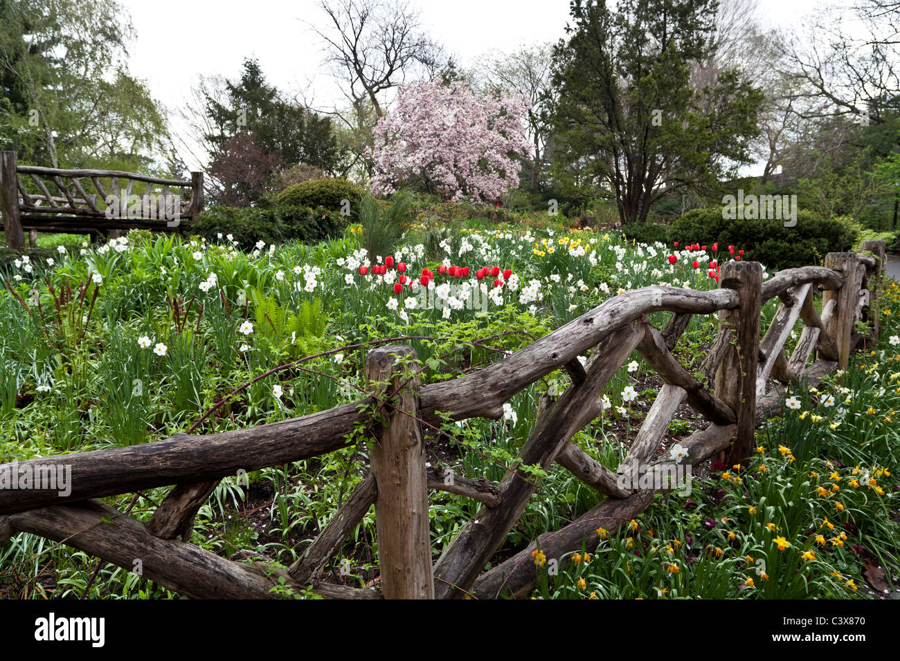 Shakespeare gardens in Central New York City in the spring Stock Photo ...