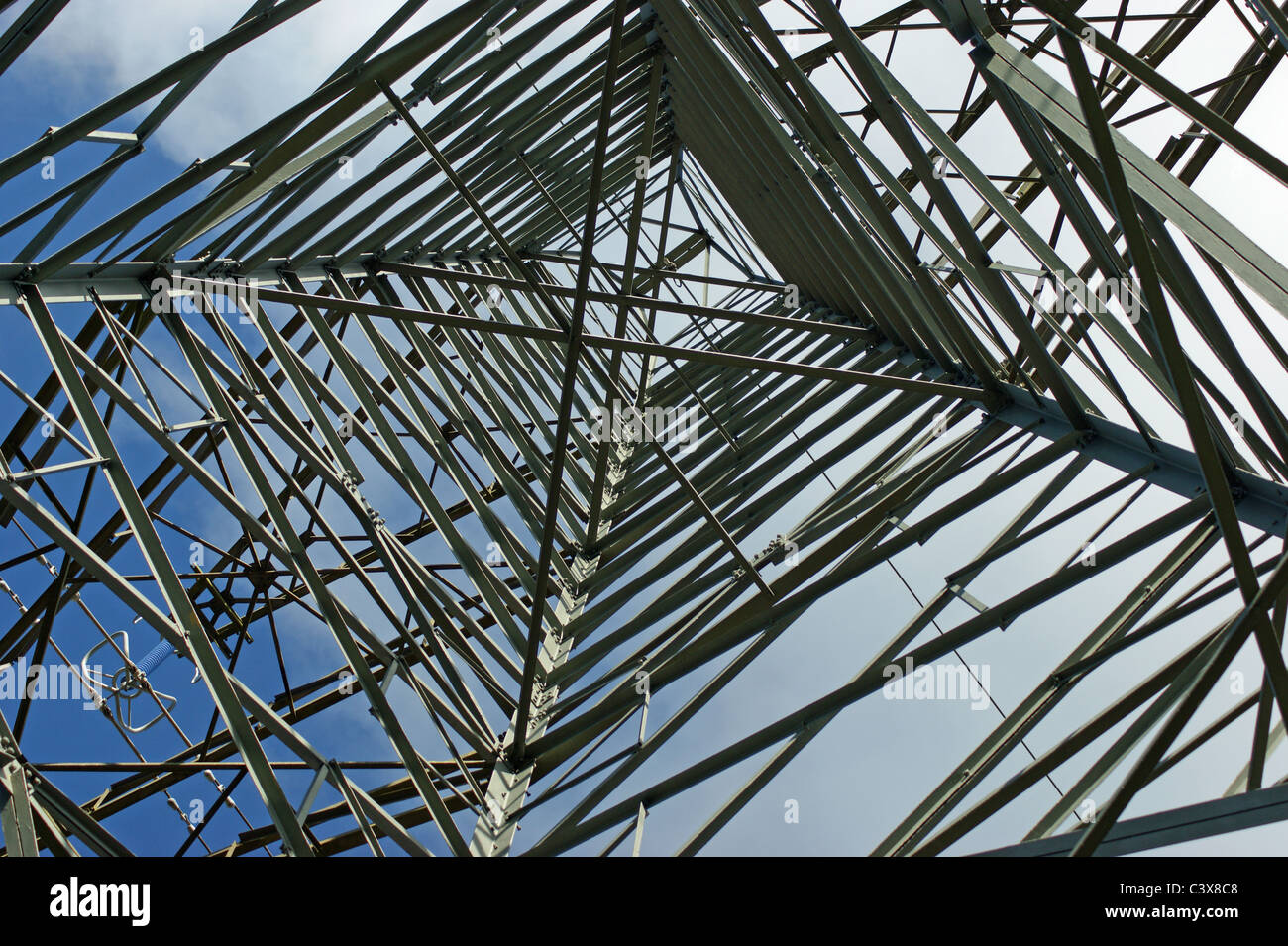 Pylon, view from the ground looking up to the sky Stock Photo - Alamy