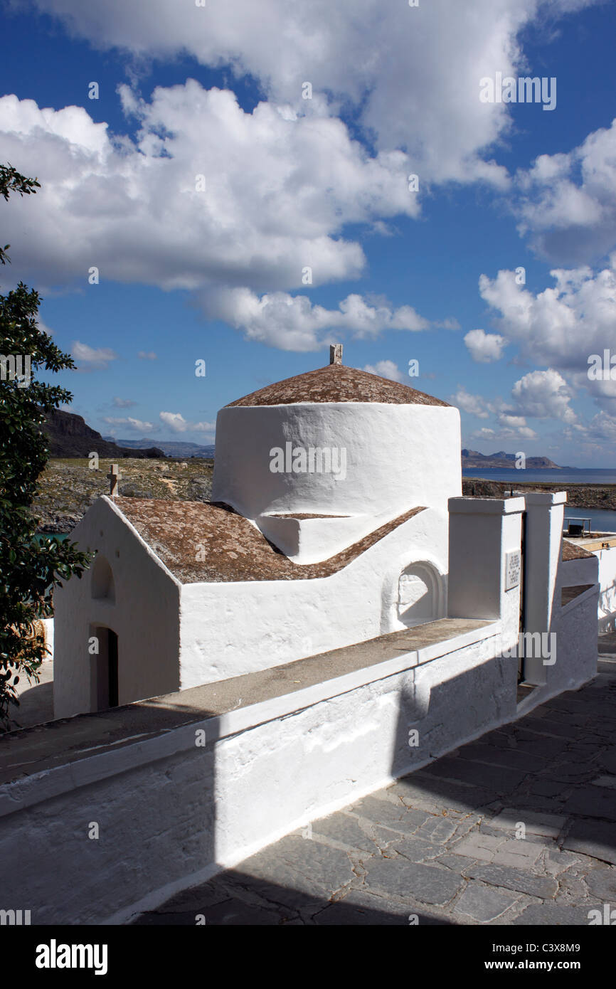 THE CHAPEL OF St GEORGE IN LINDOS. RHODES Stock Photo - Alamy