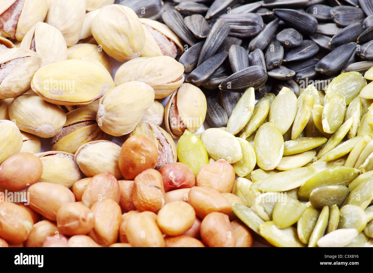 seeds and nuts with collection Stock Photo - Alamy