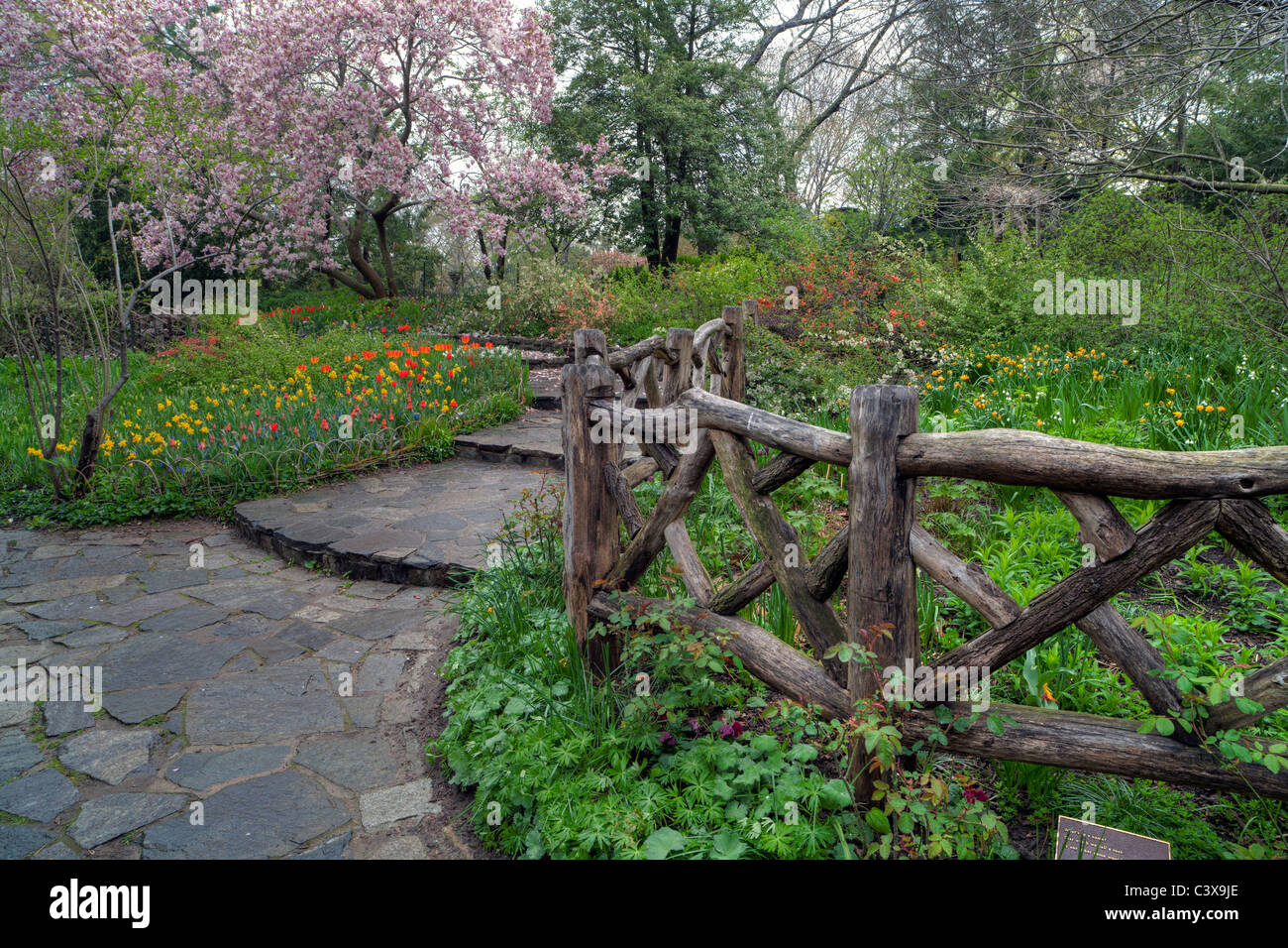 Shakespeare gardens in Central New York City in the spring Stock Photo ...