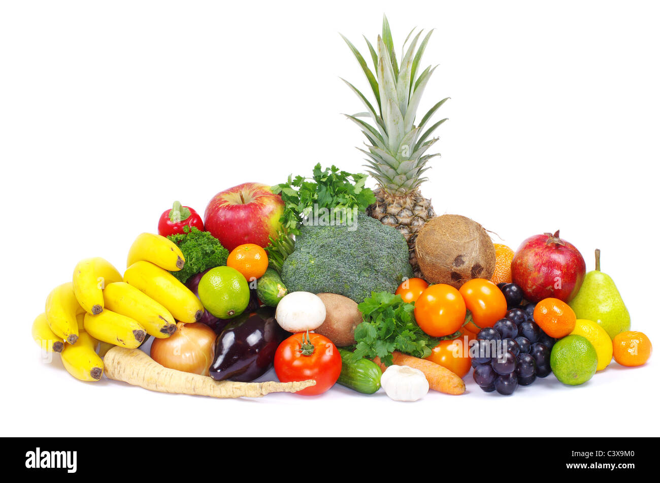 Vegetables fruits in white hi-res stock photography and images - Alamy