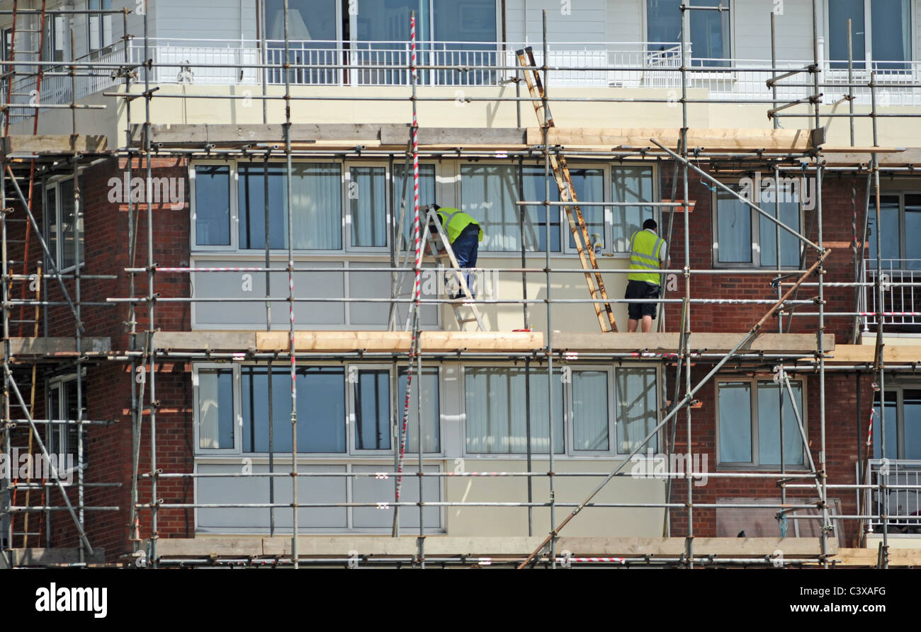Scaffolding on exterior uk hi-res stock photography and images - Alamy