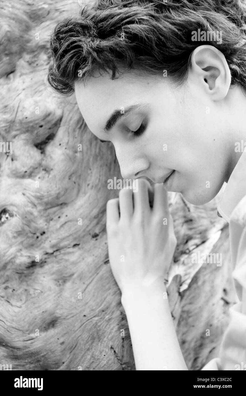 Side view man eyes Black and White Stock Photos & Images - Alamy