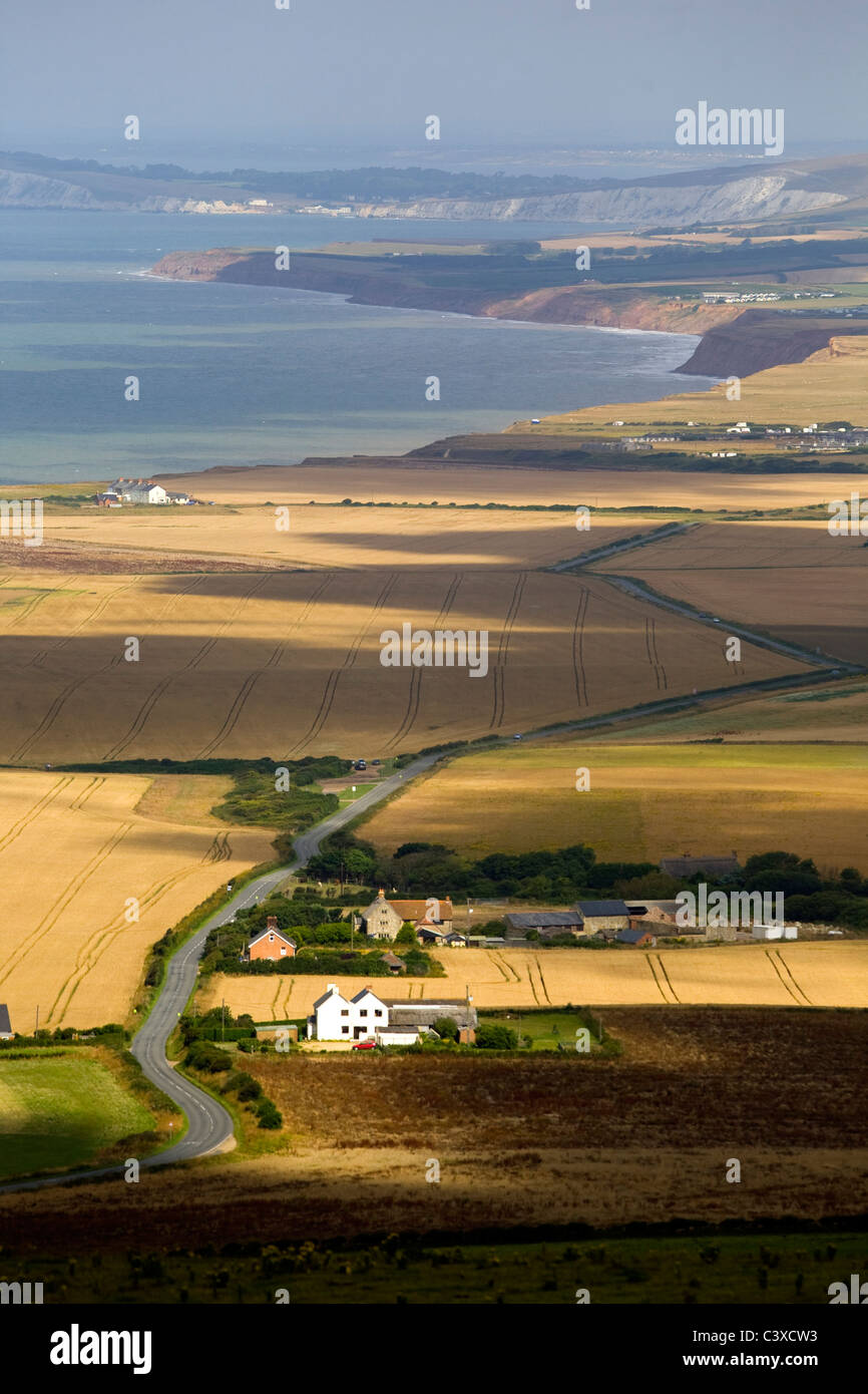 View West, Chale to Freshwater bay, Military Road, Isle of Wight, UK ...