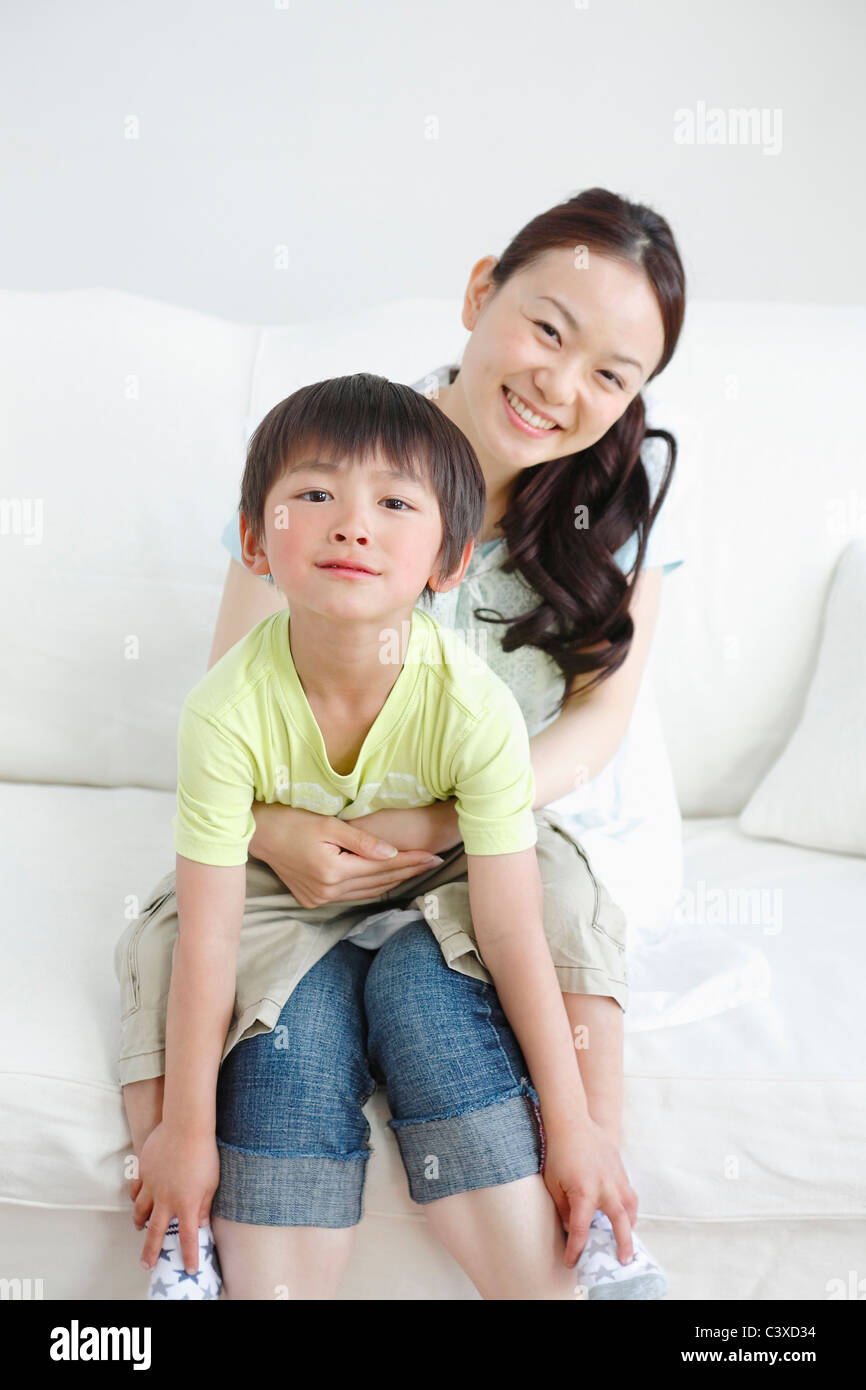 Portrait of Mother and Son Stock Photo - Alamy