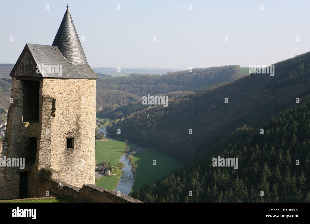 Luxembourg Bourscheid Castle Europe Stock Photo - Alamy